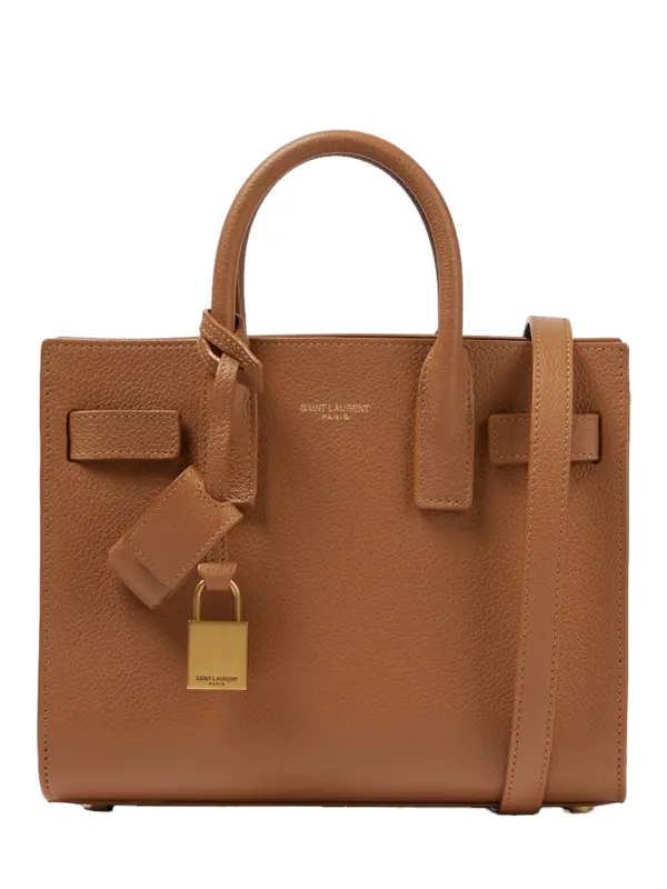 Saint Laurent Sac De Jour Nano Leather Tote - Brown