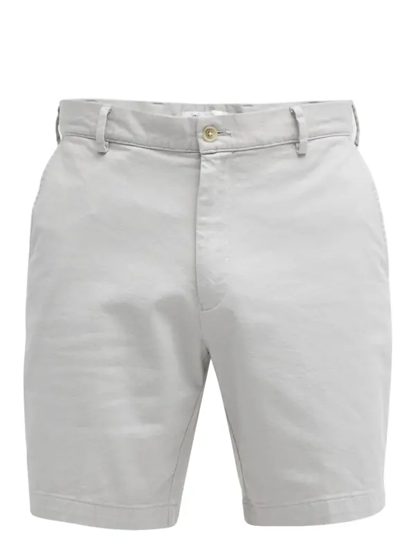 Peter Millar Flat Front Pilot Shorts - Light Grey