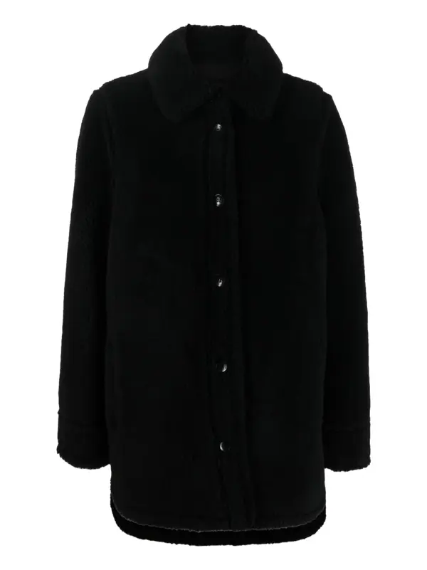 STAND STUDIO Vernon Single-breasted Wool Coat - Black