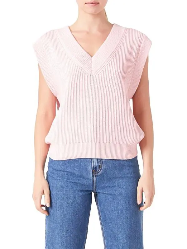 English Factory Sweater Vest - Pink