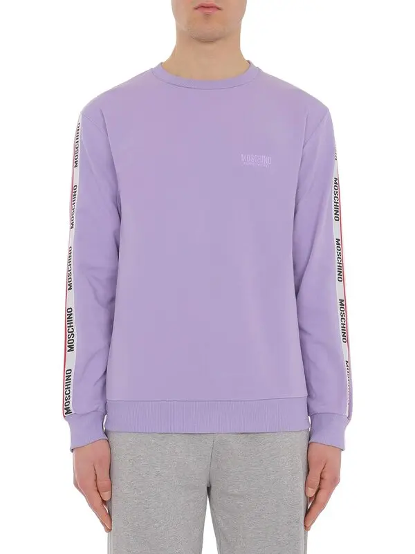 Moschino Logo-tape Sweatshirt - Violet