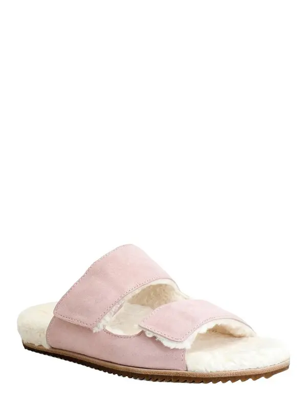 REVITALIGN Amelia Faux Fur Lined Slide Slipper - Pink