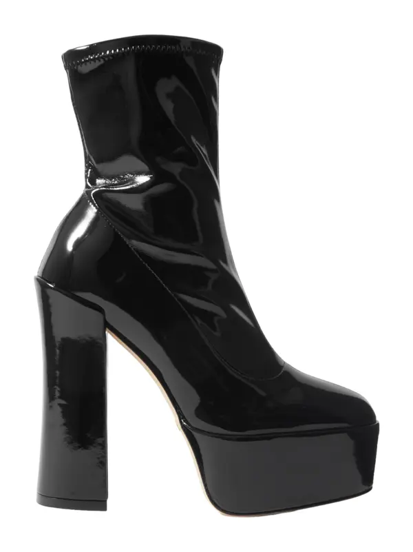 STUART WEITZMAN Skyhigh Patent-leather Platform Ankle Boots - Black