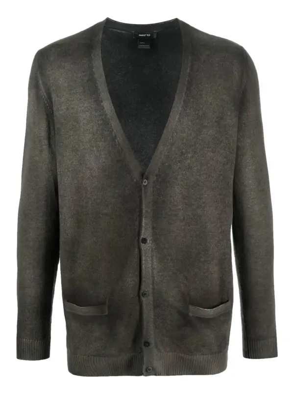 Avant Toi Washed Cashmere Cardigan - Green
