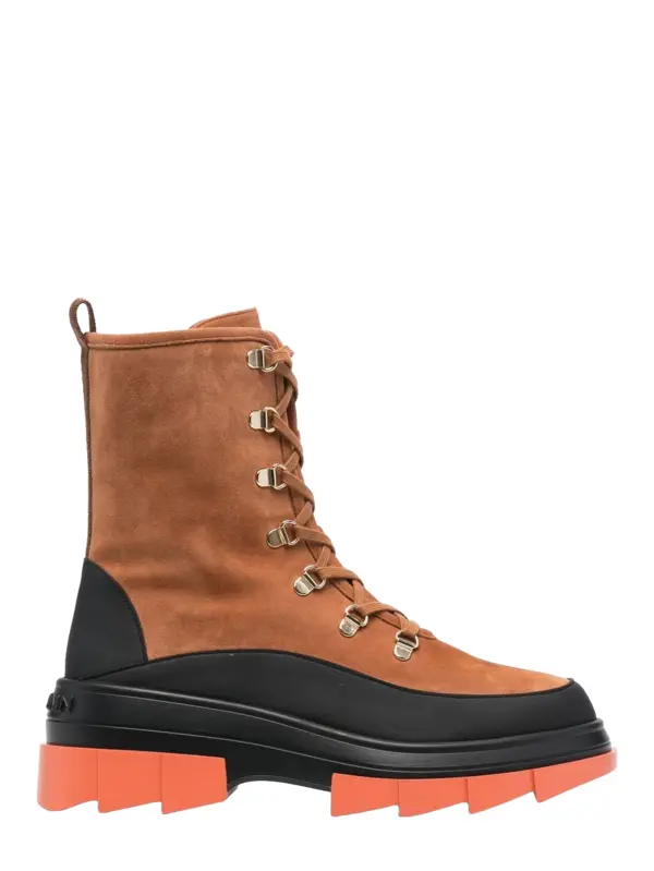 STUART WEITZMAN Chunky Lace-up Boots - Brown