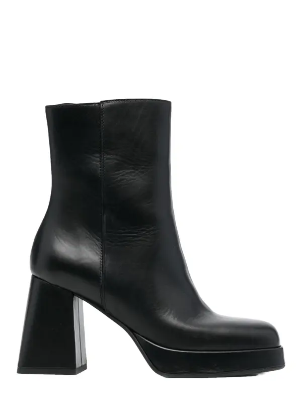 VAMSKO Doris 90mm Leather Ankle Boots - Black