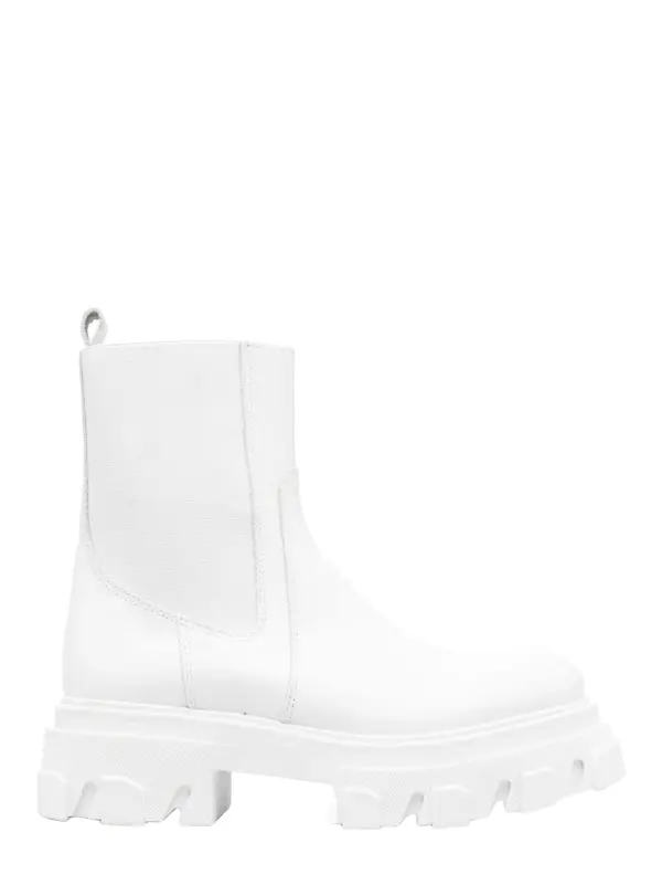VAMSKO Nora 55mm Leather Ankle Boots - White