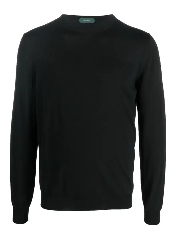 ZANONE Crew-neck Long-sleeve Jumper - Black