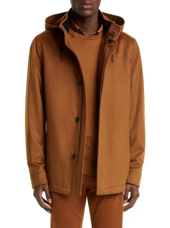 Zegna Elements Lite Cashmere Jacket - Caramel
