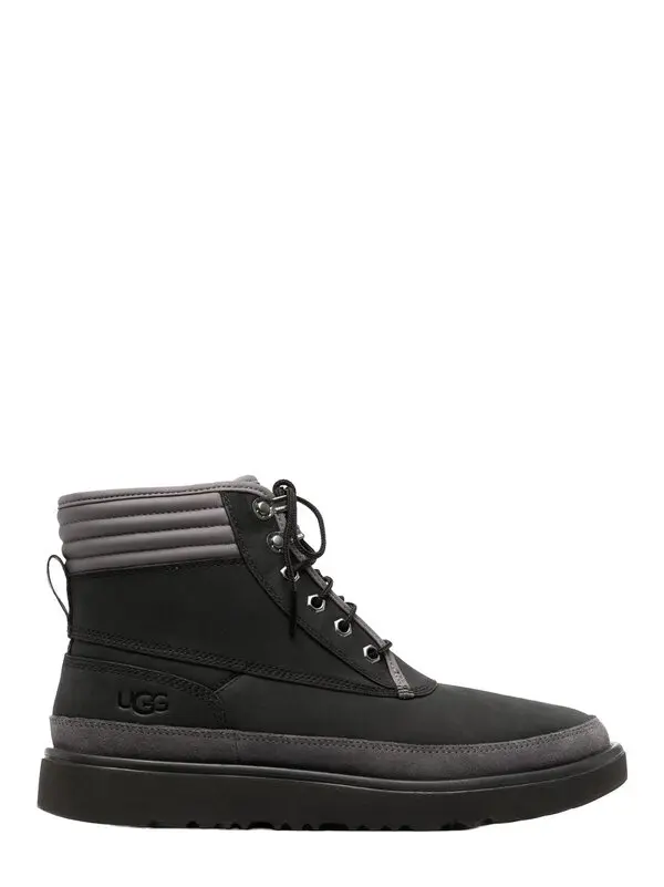 UGG Padded-ankle Lace-up Boots - Black
