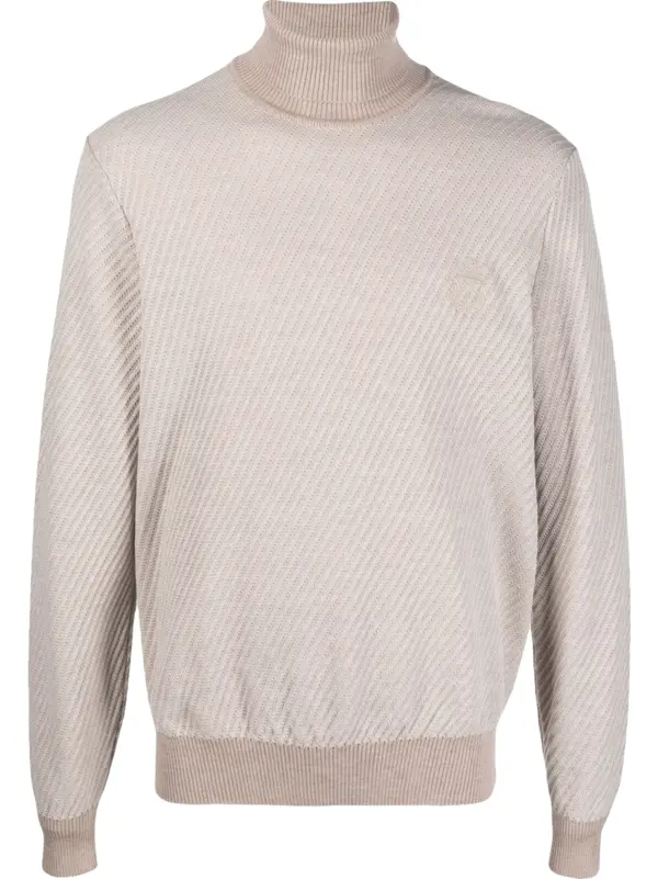 BILLIONAIRE Roll-neck Knit Jumper - Neutrals
