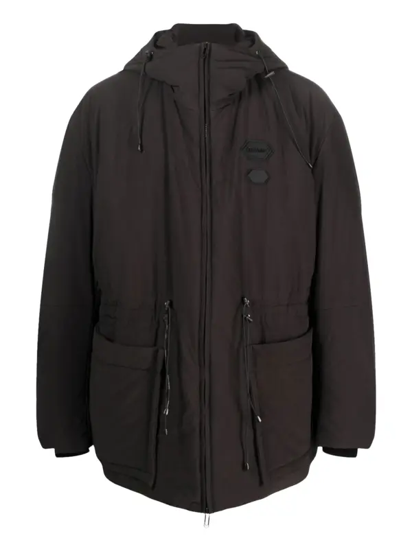 Off-White Logo-patch Padded Jacket - Black