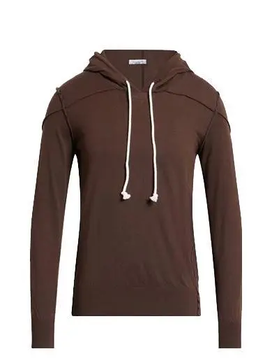 PAOLO PECORA Cotton Hooded Sweater - Brown