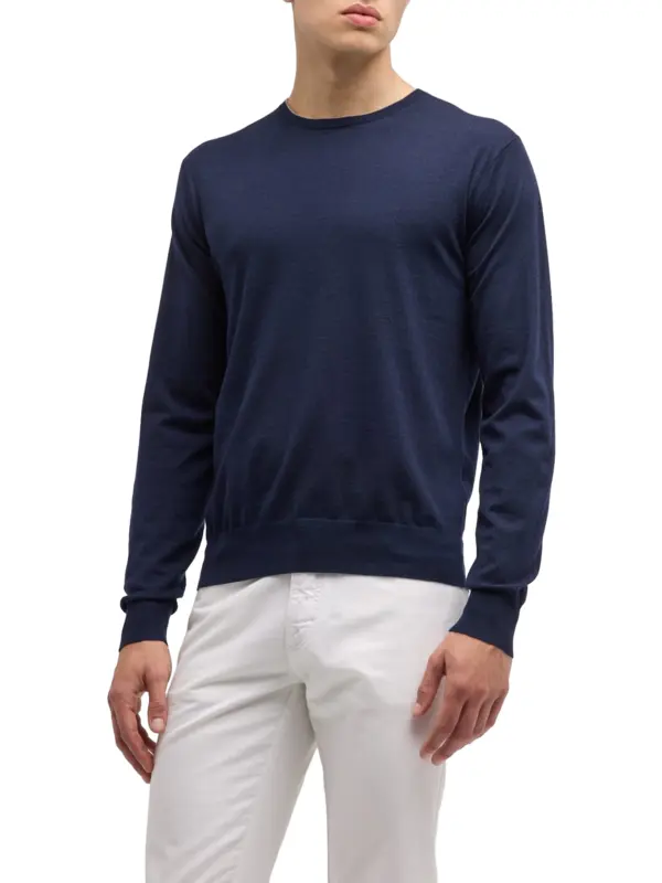 Peter Millar Excursionist Flex Wool Sweater - Navy