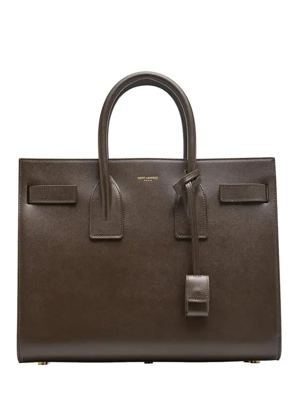 Saint Laurent Sac De Jour Small Top-handle Bag In Smooth Leather - Light Musk