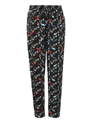 MARCELO BURLON C.OF MILAN HOME Printed Chinos - Black