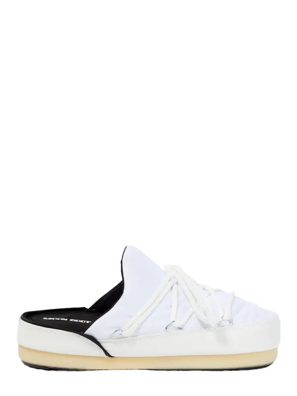 Moon Boot Icon Nylon Slides - White