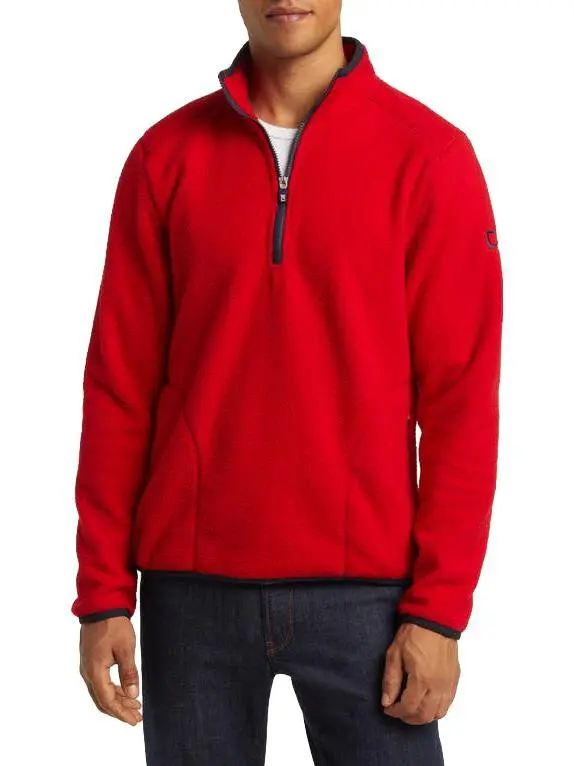 Cutter & Buck Cascade Fleece Pullover - Red/ Navy Blue