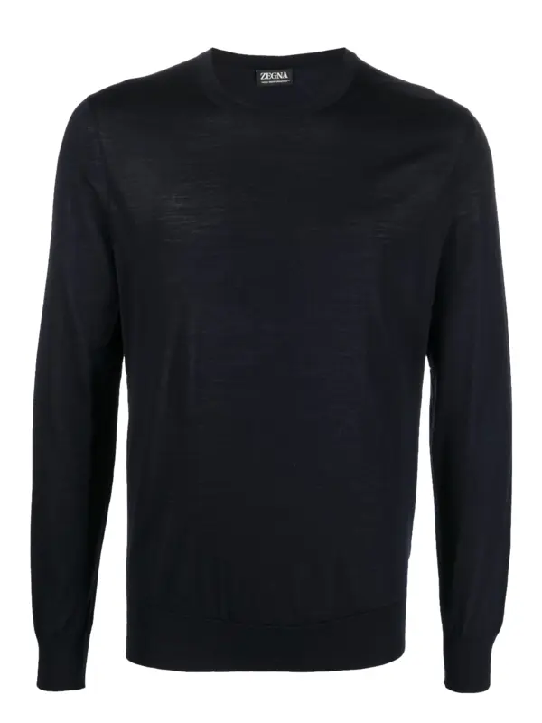 Zegna Fine-knit Wool Jumper - Blue