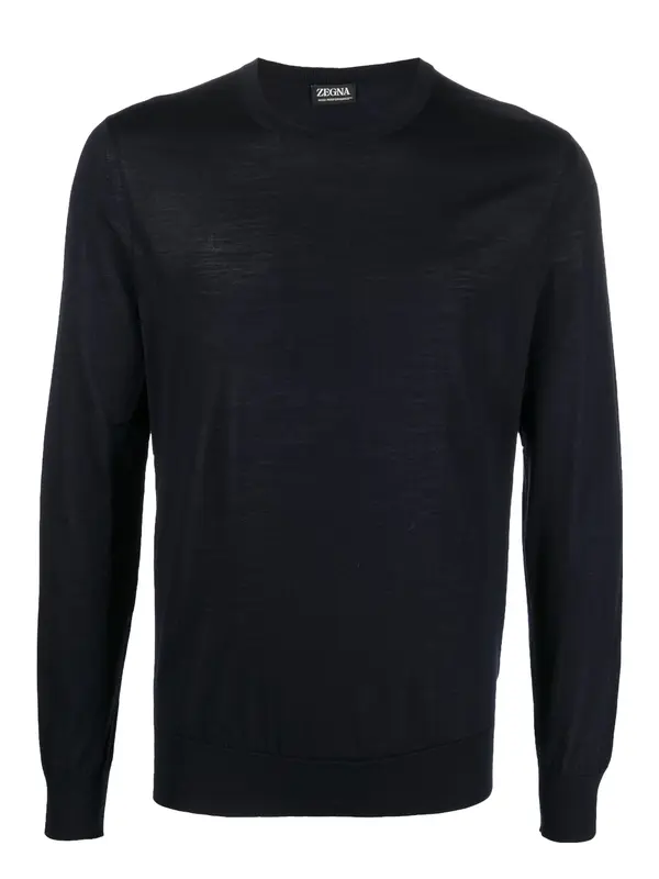 Zegna Fine-knit Wool Jumper - Blue