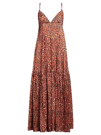 BERNA Leopard-print Maxi Dress - Orange