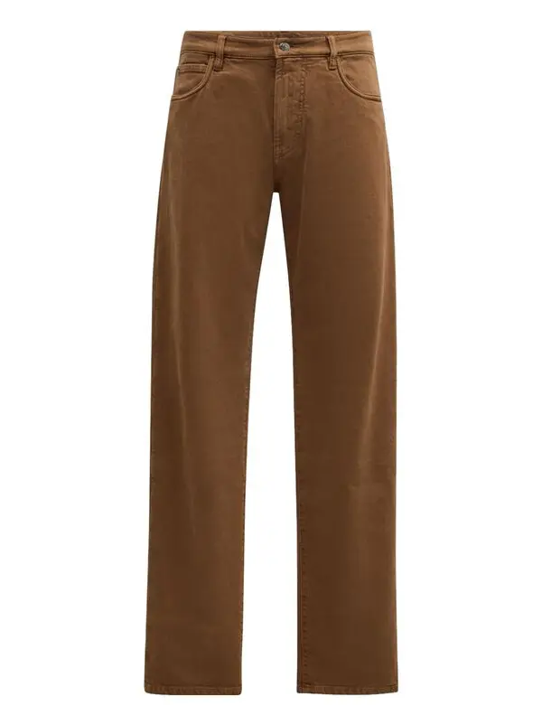 Loro Piana Quarona Straight Leg Pants - Mossy Brown