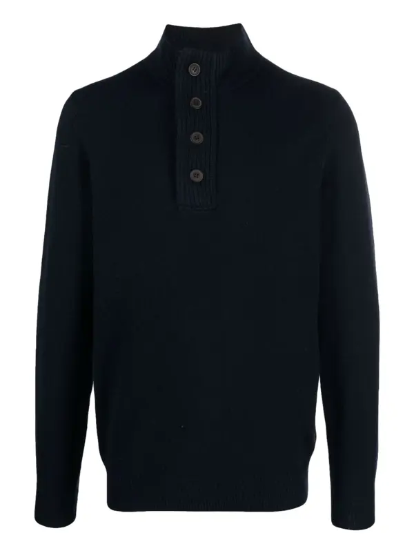 Barbour Half-zip Knitted Pullover - Blue