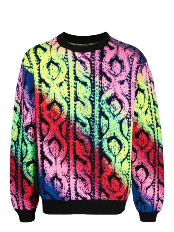 AGR Cable-knit Merino Sweater - Multicolour