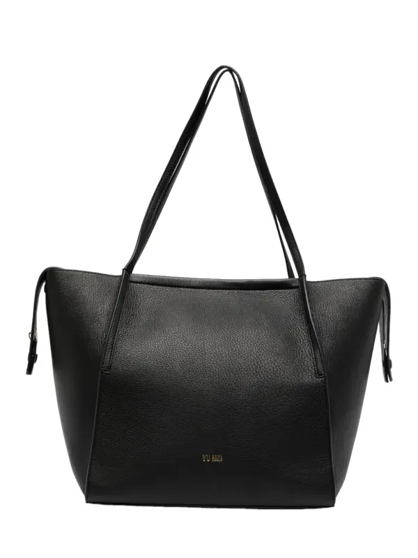 YU MEI Claudia Nappa Leather Tote Bag - Black