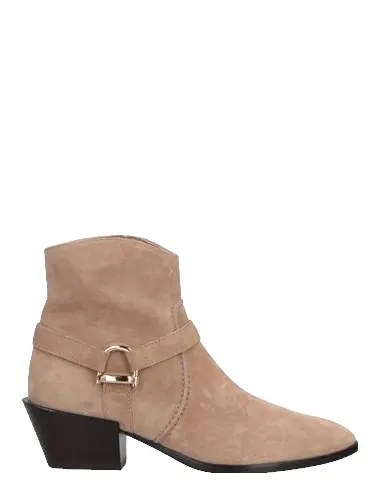 TOD'S Leather Ankle Boots - Beige