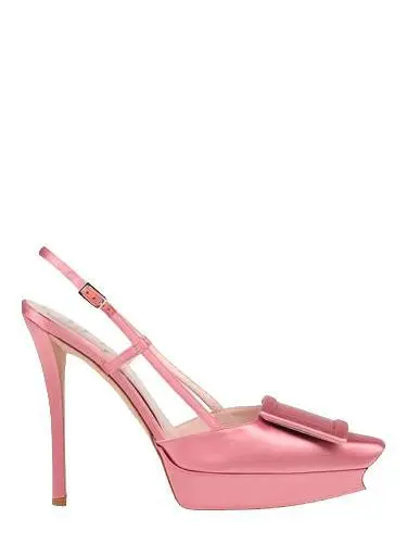 ROGER VIVIER Pumps Size Soft Leather, Textile Fibers - Pink