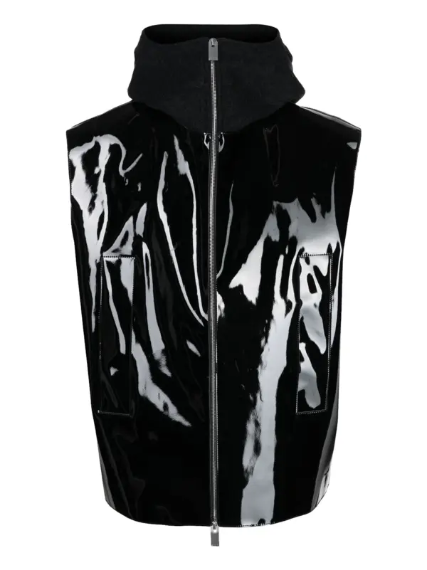 1017 Alyx 9sm High-shine Finish Sleeveless Vest - Black