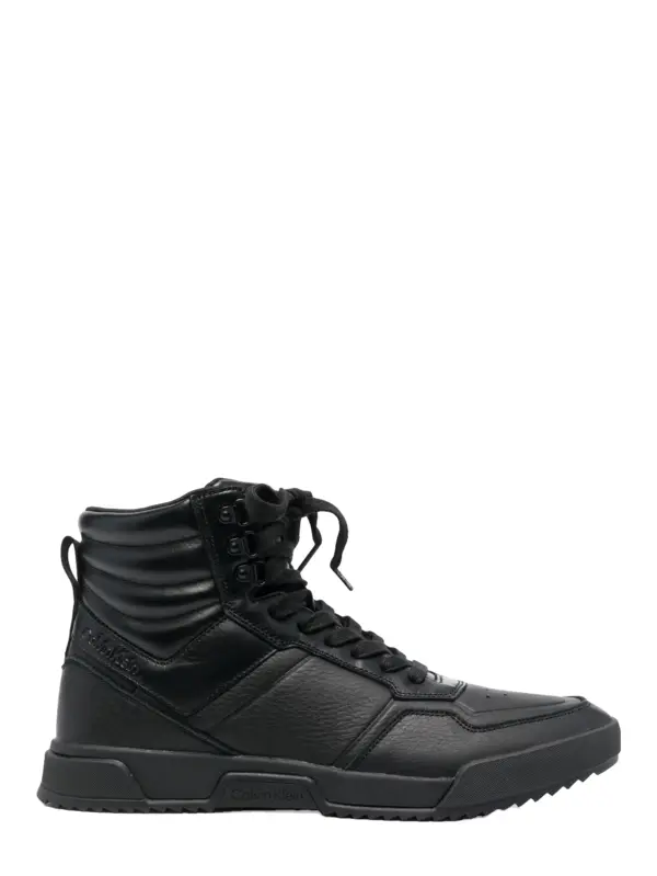 Calvin Klein Panelled Hi-top Sneakers - Black