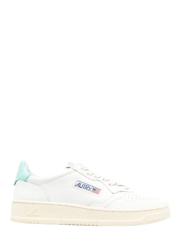 AUTRY Logo Patch Lace-up Sneakers - White