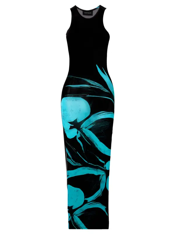 LOUISA BALLOU Sea Breeze Printed Maxi Dress - Blue