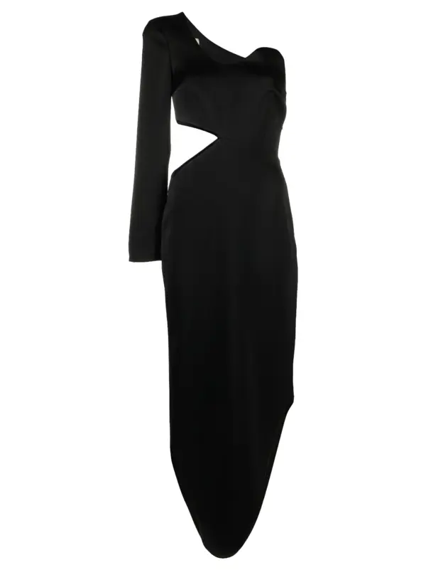 V:PM ATELIER Selene Asymmetric Dress - Black