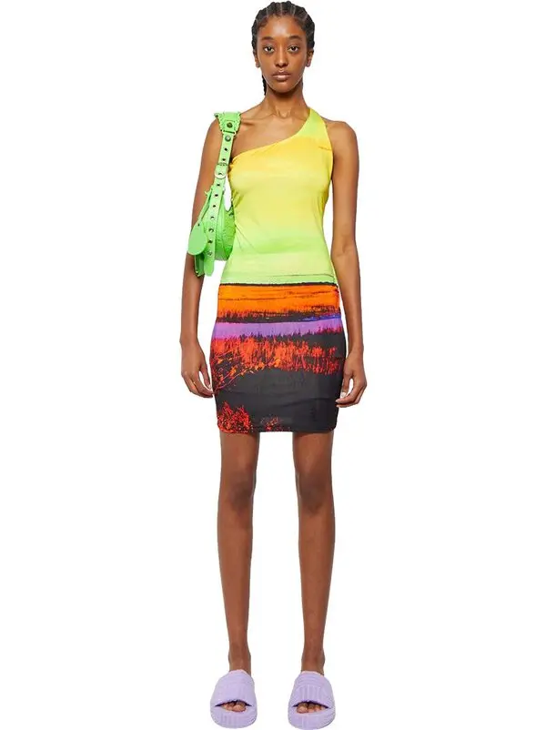 LOUISA BALLOU One-shoulder Mini Dress - Sunrise