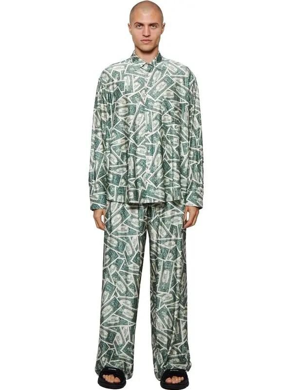 Vetements Million Dollar Fluid Jersey Pants - Million Dollar Green