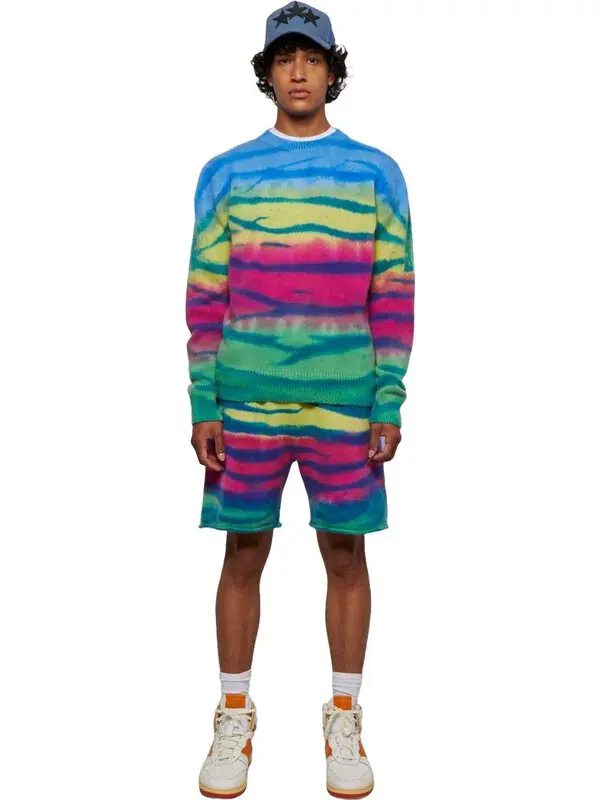 THE ELDER STATESMAN Striped Frank Shorts - Multicolor