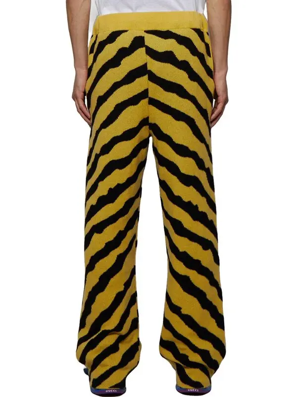 THE ELDER STATESMAN Tiger Roller Pants - Sunbeam And Black