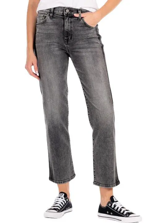 MODERN AMERICAN Highland High Waist Ankle Boyfriend Jeans - Frosty Vtg
