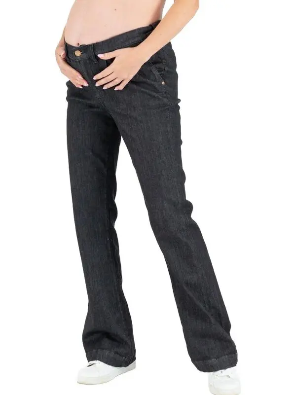 CACHE COEUR Sabrina High-waist Flare Maternity Jeans - Black