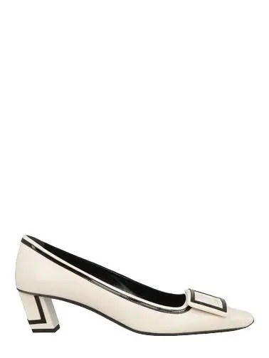 ROGER VIVIER Cream Leather Pumps - White
