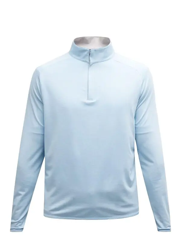 Peter Millar Stealth Performance Stretch Quarter-zip Sweater - Steel