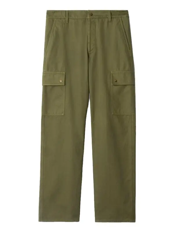 Burberry Gabardine Cargo Trousers - Wreath Green