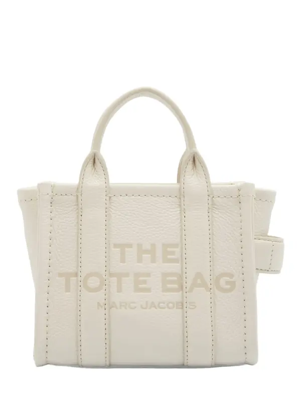 Marc Jacobs Leather Crossbody Tote - Cotton/silver