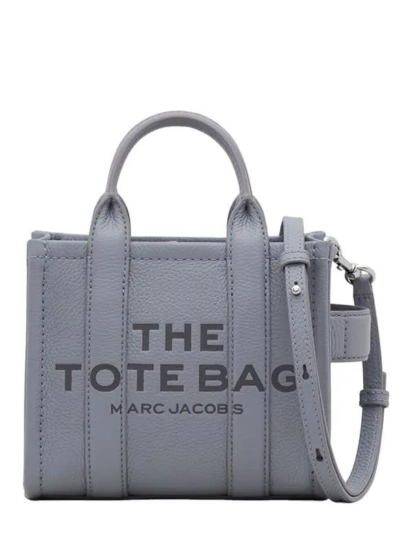 Marc Jacobs Leather Crossbody Tote - Wolf Grey