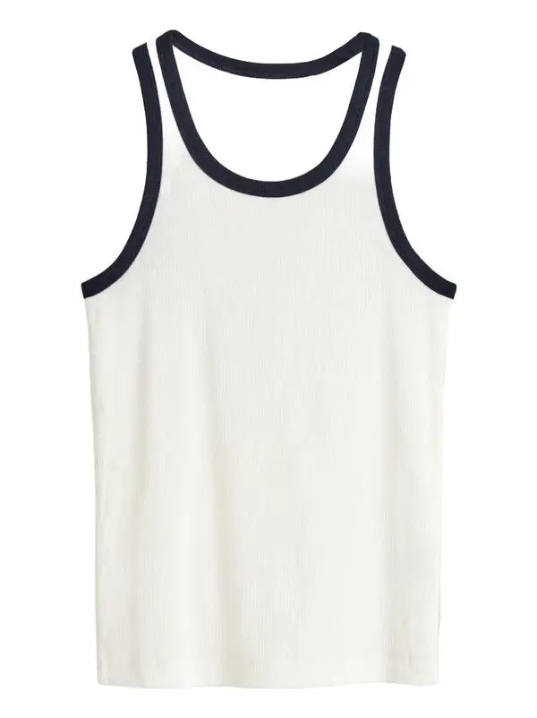 Cos Ribbed Tank Top - Navy