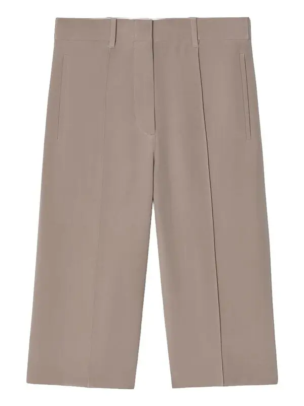 Cos Tailored Silk Shorts - Beige