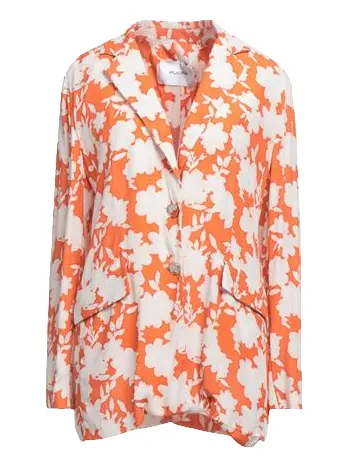 AGLINI Floral Print Single-breasted Blazer - Orange